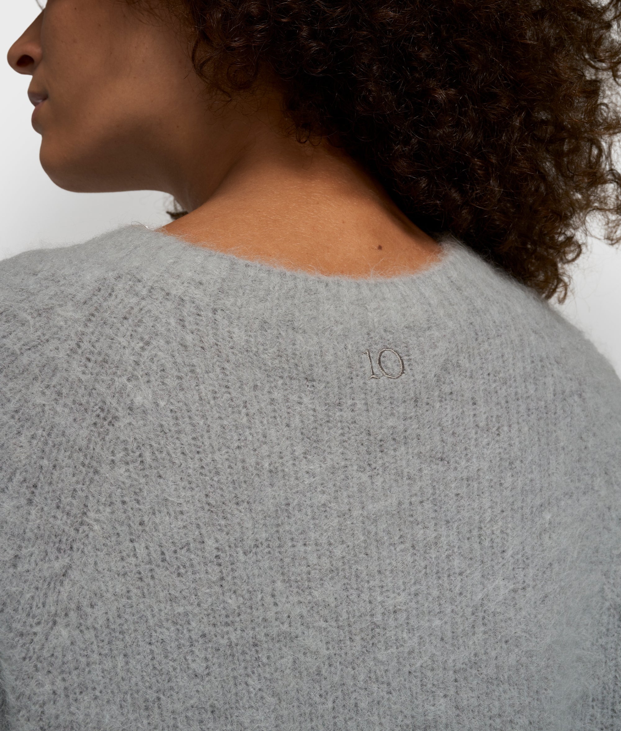 short sleeve knit sweater | light graphite | 10DAYS | Official Online Store